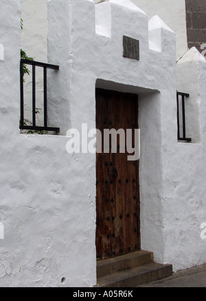 Small white wooden chapel in a barren volcanic landscape. Sunrise ...