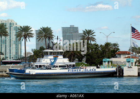 Fisher Island Car Ferry Miami Florida FL US Atlantic Stock Photo - Alamy