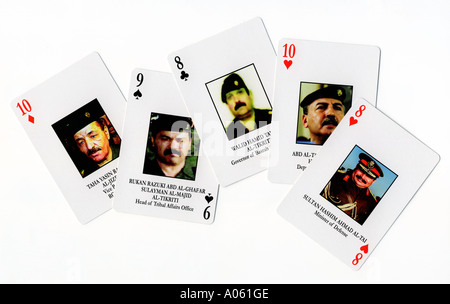 US government most wanted Iraqi regime personalities displayed as a ...