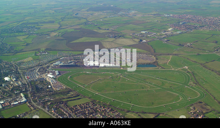 Aerial view of Cheltenham Gold Cup Horse Race at Cheltenham Racecourse ...