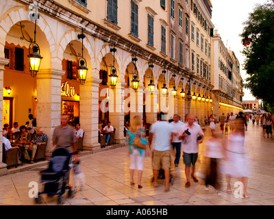 Corfu Town, The Liston, Spianada Promenade Stock Photo - Alamy