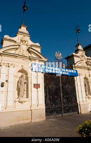 Entrance gate to Warsaw University, statues of Urania symbol of ...
