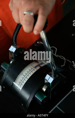 Graphic shot of Tugboat captain using controls whilst manoevering by ...