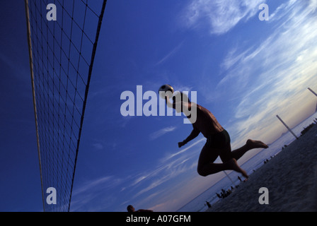 Sports futevolei or footvolley in Brazil This is the beach volleyball ...
