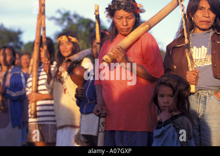 Brazil. Guarani-Kaiowas indigenous people. Acculturated brazilian ...