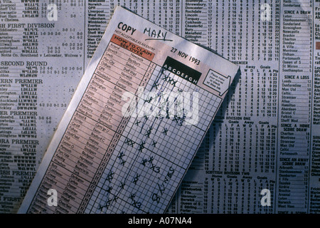 Littlewoods Football pools Coupon Stock Photo - Alamy