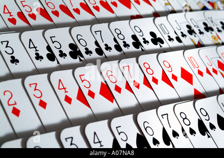 rows of playing cards in order Stock Photo - Alamy