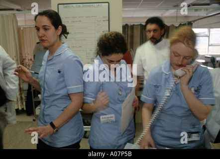 Spanish Nurses take care of patients in hospital NHS hospital blackburn ...