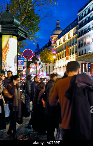 Paris, France, Busy Street Scene, Crowd People Walking, Pedestrian Area ...