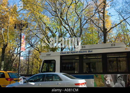 Clean Air Hybrid Electric Buses New York Transit Authority NYC NY USA ...