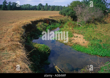 Erosion and deposition with river cliff and slip-off slope, River Deben ...