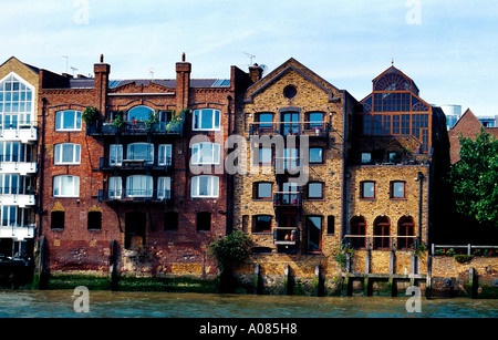Docklands London Riverside Apartments Converted Warehouse Stock Photo ...