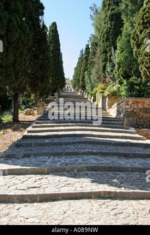 Pollensa Majorca the Calvari is a flight of 365 steps leading to a ...