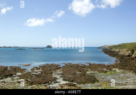 Typical coastline view from Lampaul main village Stock Photo - Alamy