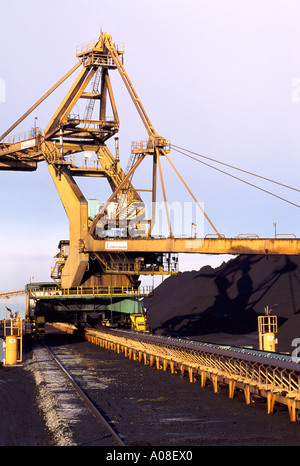 Stacker-Reclaimer loading Coal by Conveyor Belt at Westshore Terminals ...