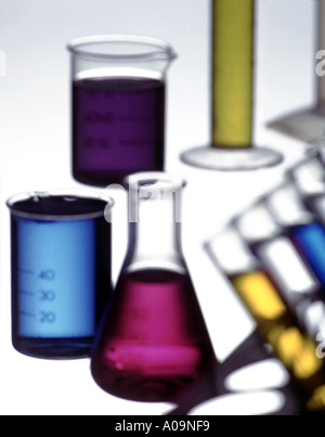 chemistry lab vessels Stock Photo - Alamy