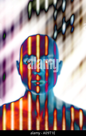 Face behind bars Stock Photo - Alamy