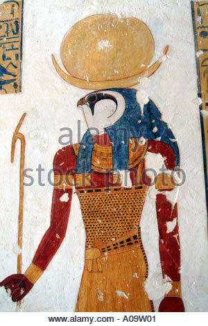 In Ancient Egyptian religion; Montu was a falcon-god of war Stock Photo ...