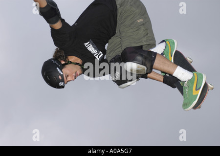 Professional skater Bob Burnquist puts on a show at the Thailand X ...