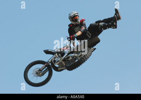 Moto X stunt rider Justin Homan at the Thailand X Games Cup 2005 Stock ...