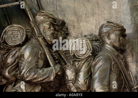 Black soldiers of the 54th Massachusetts Regiment memorial in Boston ...