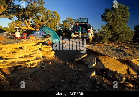 camp at Wedge Overlook Little Grand Canyon of the San Rafael River Utah ...