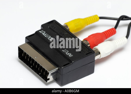 Audio video scart adaptor Stock Photo - Alamy