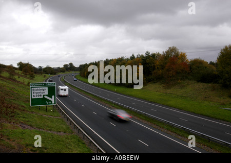 North Devon Link Road A361 Barnstaple to Tiverton Main Road Traffic ...