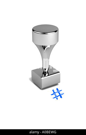 Hash sign Rubber stamp Stock Photo - Alamy