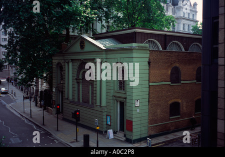 England, London, Aldersgate, St. Botolph's church, Stained glass window ...