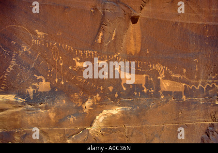 Procession Panel petroglyphs, Comb Ridge area, Bears Ears National ...