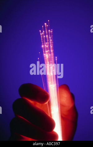 hand holding of fiber optic Stock Photo - Alamy