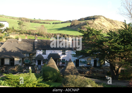 Osmington, The Smugglers Inn pub and Weymouth Bay, Dorset, England UK ...