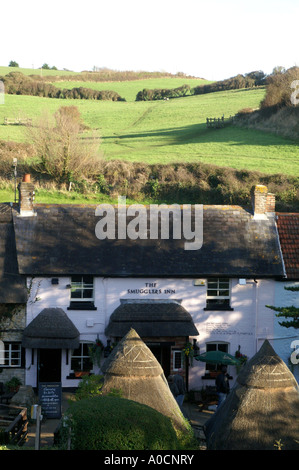 Osmington, The Smugglers Inn pub and Weymouth Bay, Dorset, England UK ...