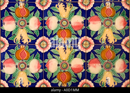 Stock photograph of ceramic floor tiles at the Shwezigon Paya in Nyaung ...