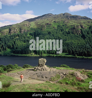 Robert the bruce stone monument in Galloway park on the borderlands of ...