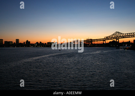 Boston skyline sunset October 2006 Stock Photo - Alamy
