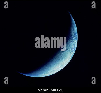 Crescent earth from space Stock Photo - Alamy