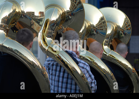 Sousaphone players with the American Army in Europe Marching Band 2006 ...