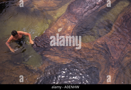 Rock pool on the summit of Roraima tepuis, Venezuela, South America ...
