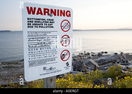Shellfish Warning sign, unsafe to eat from May 1 to October 31- Half ...