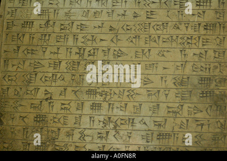 Ancient Persian script written on a piece on display in the Stock Photo ...