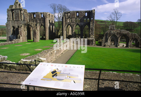 The ruinous remains of Dundrennan Abbey looked after by Historic ...