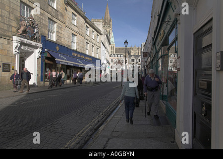 truro high street town centre shops county town cornwall england uk ...