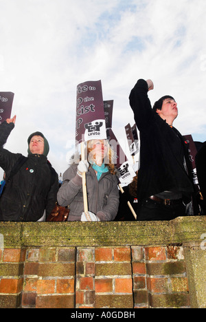 Anti BNP protest and rally ,Blackpool,Lancashire,England,UK Stock Photo ...