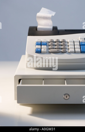 Open Cash Register Drawer Close up with Money Stock Photo - Alamy