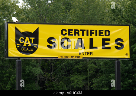 Certified CAT Scales truck stop in Michigan Stock Photo - Alamy
