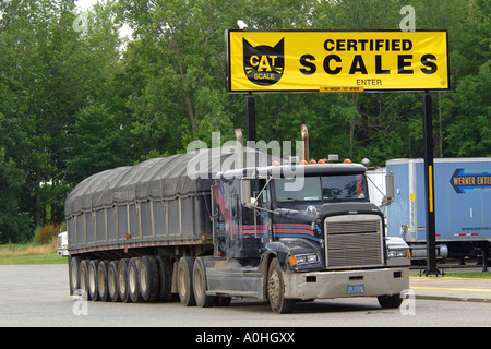 Certified CAT Scales truck stop in Michigan Stock Photo - Alamy