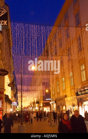 Christmas lights on the Kohlmarkt. Vienna, Austria Stock Photo - Alamy