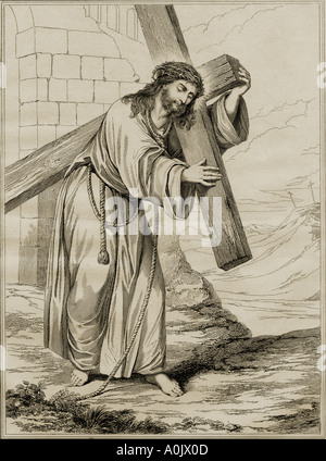 The crucifixion A cross with Jesus Christ A bible theme Stock Photo - Alamy